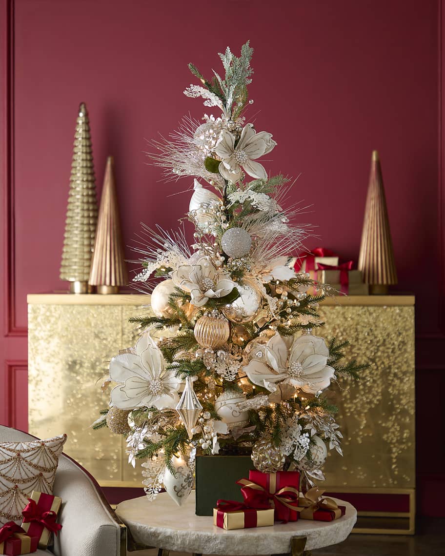 Mark Roberts Gold and White Christmas Tree, 56" | Neiman Marcus