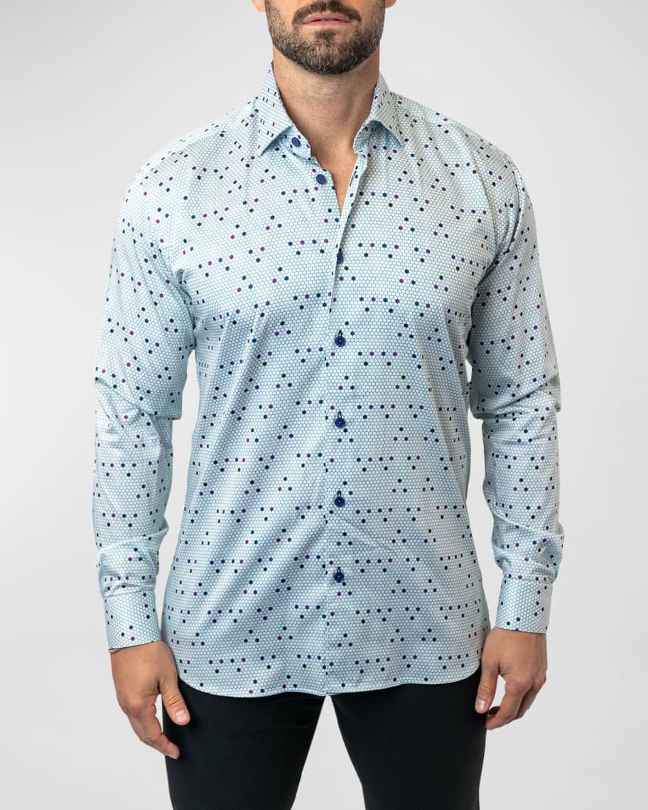 Maceoo Men's Fibonacci Patterned Dress Shirt | Neiman Marcus