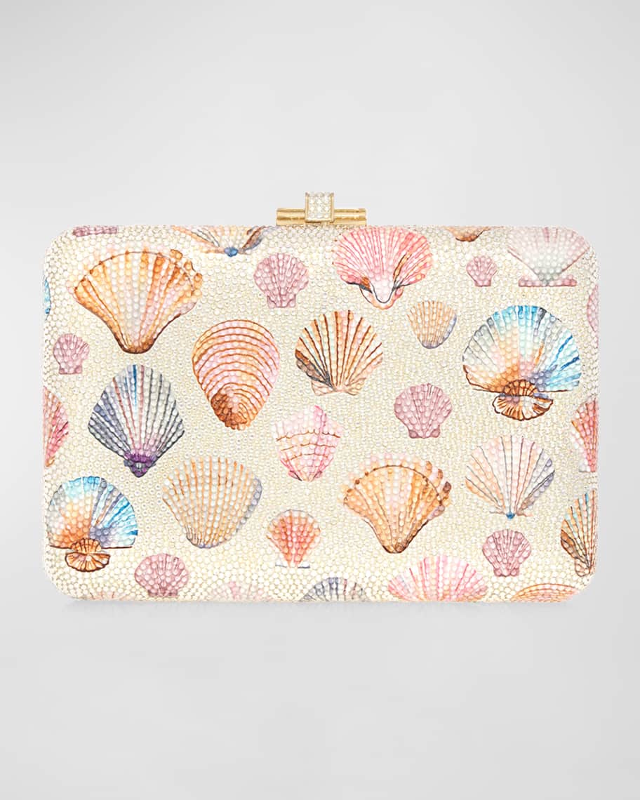 Judith Leiber Couture Shell Beachcomber Crystal Clutch Bag | Neiman Marcus
