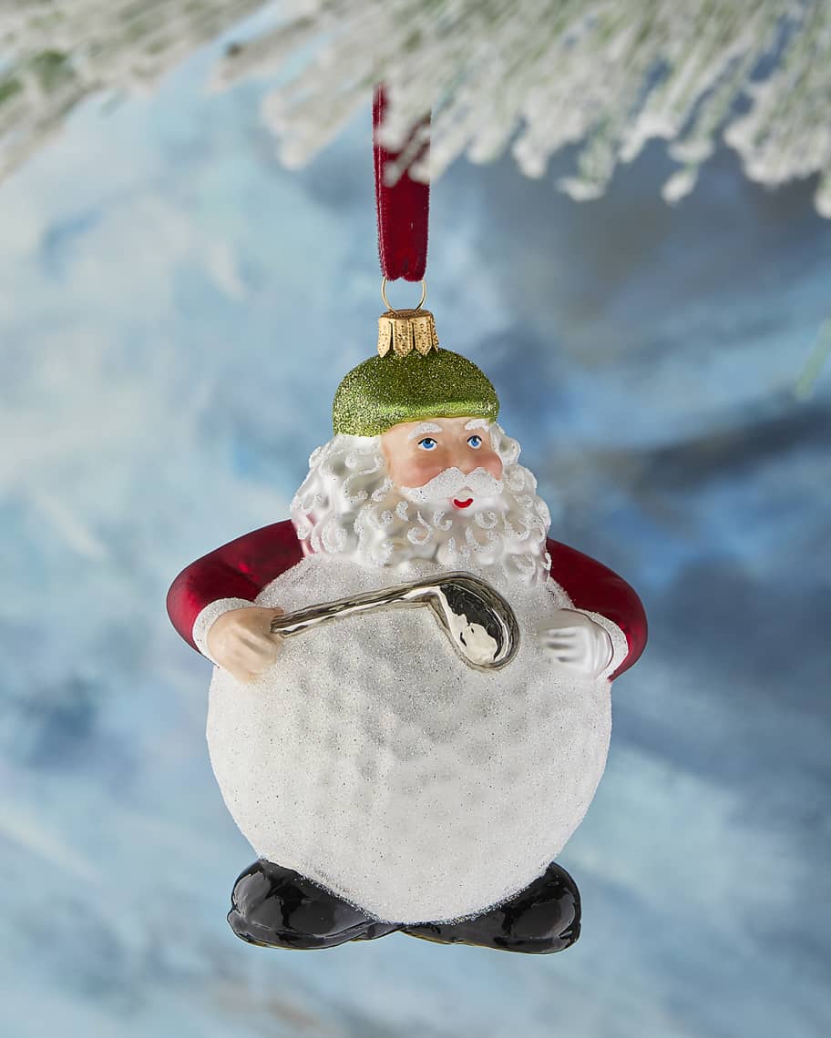 Neiman Marcus Golf Ball Santa Christmas Ornament | Neiman Marcus