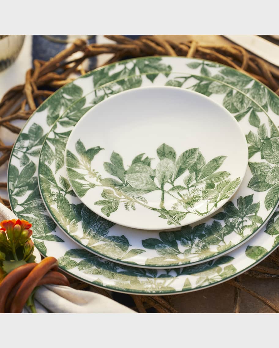 Caskata Arbor Green Rimmed Dinner Plates, Set of 4 | Neiman Marcus
