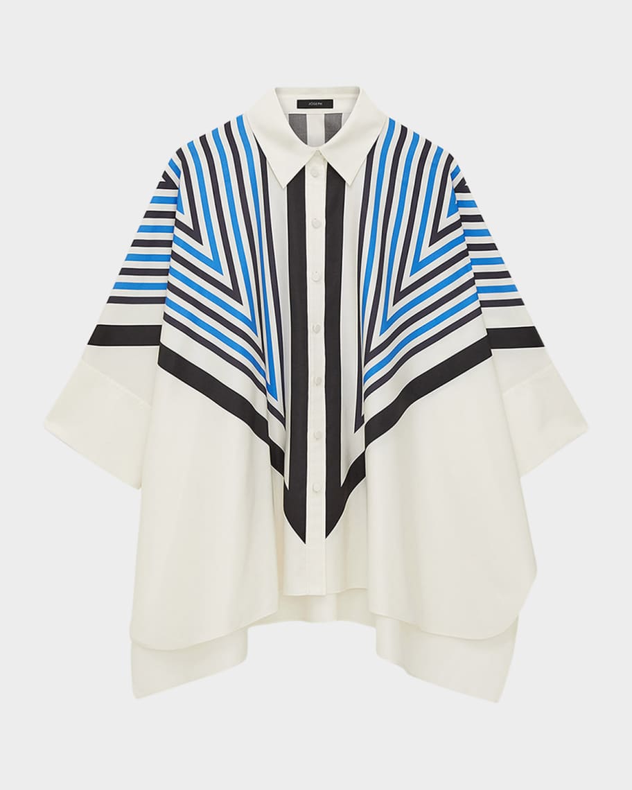 Joseph Arcole Striped Handkerchief Blouse | Neiman Marcus