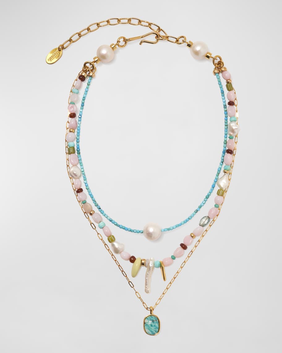Lizzie Fortunato OFF SHORE NECKLACE IN PINK SANDS | Neiman Marcus