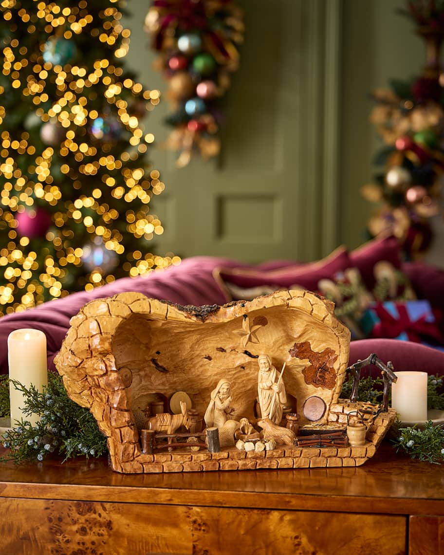 Bethlehem Star Large Cave Nativity Set | Neiman Marcus