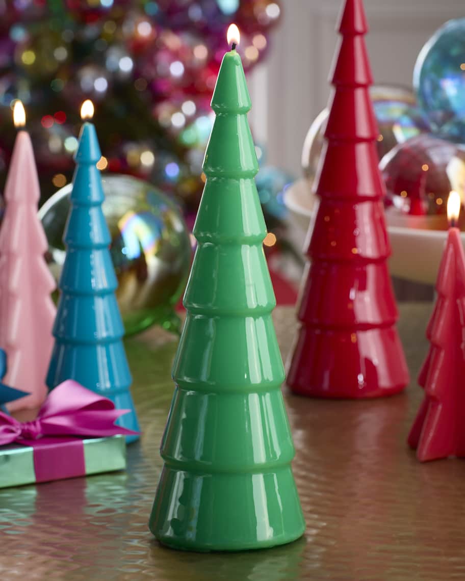 Ceralacca Verde Christmas Tree Candle | Neiman Marcus