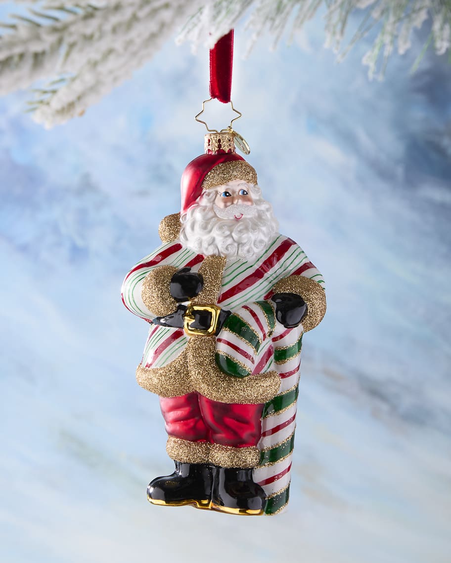Christopher Radko Jolly Old Candy Cane Claus Christmas Ornament ...