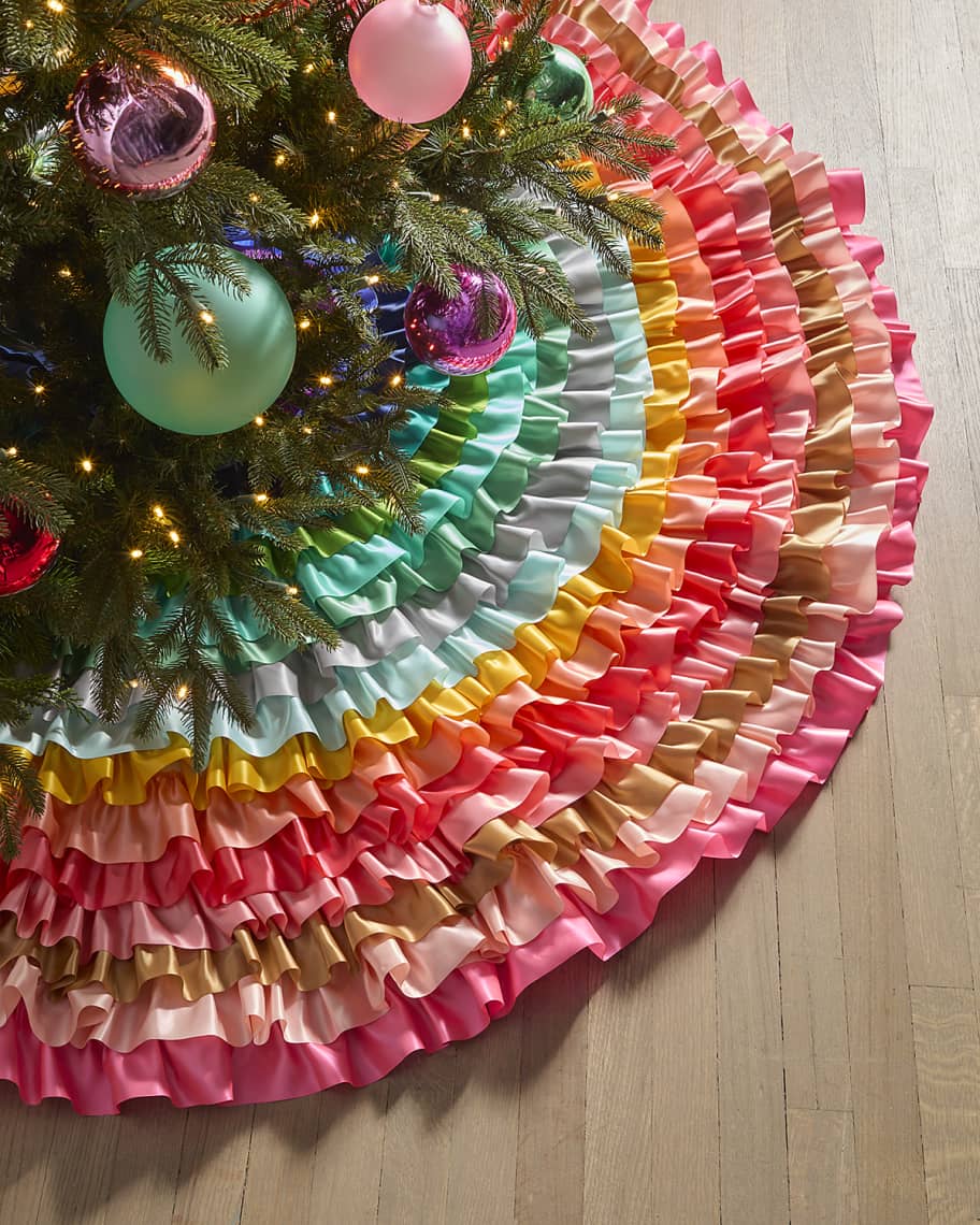 Glitterville Rows of Ruffles Tree Skirt | Neiman Marcus