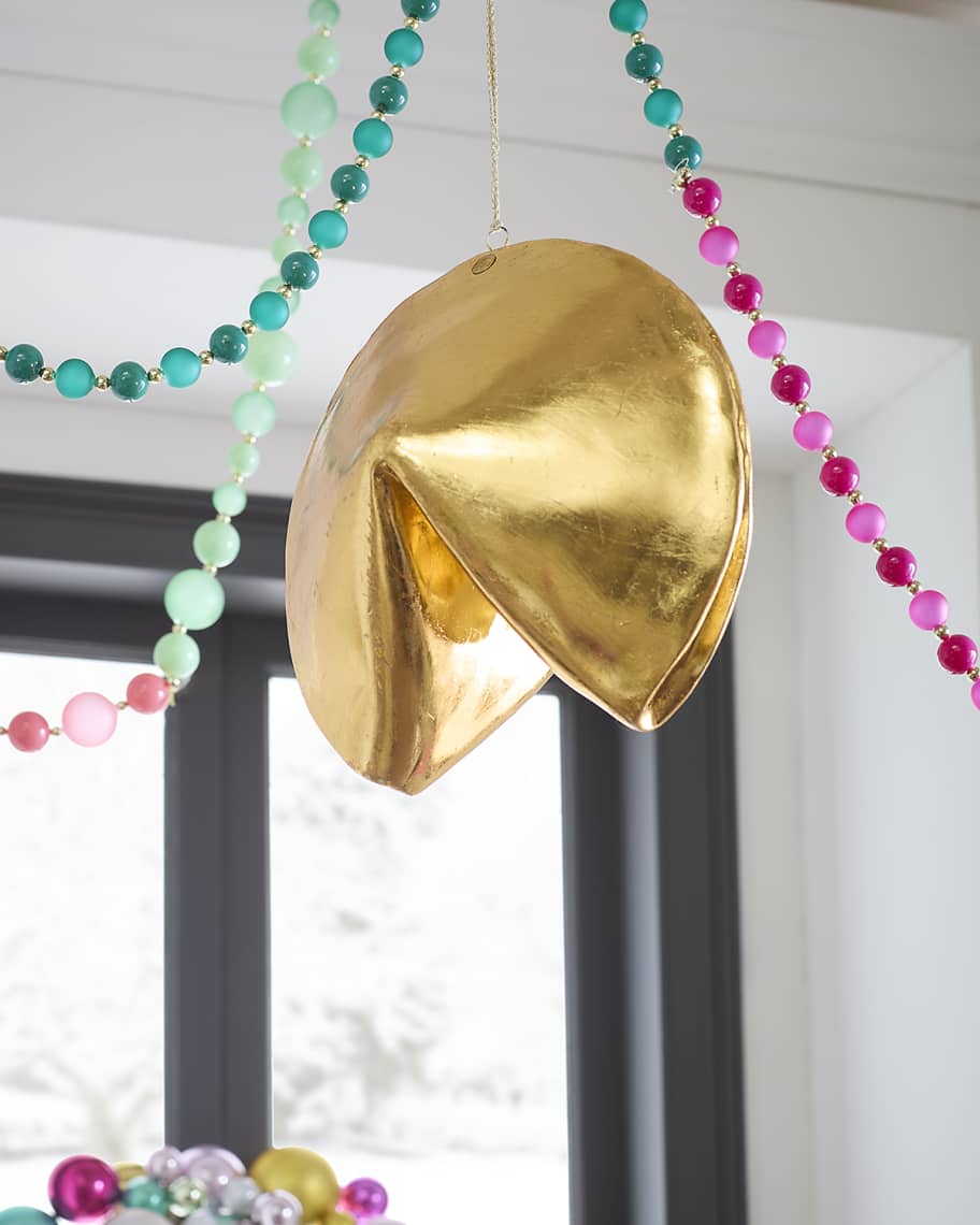 Glitterville Golden Fortune Cookie Display, 12" | Neiman Marcus