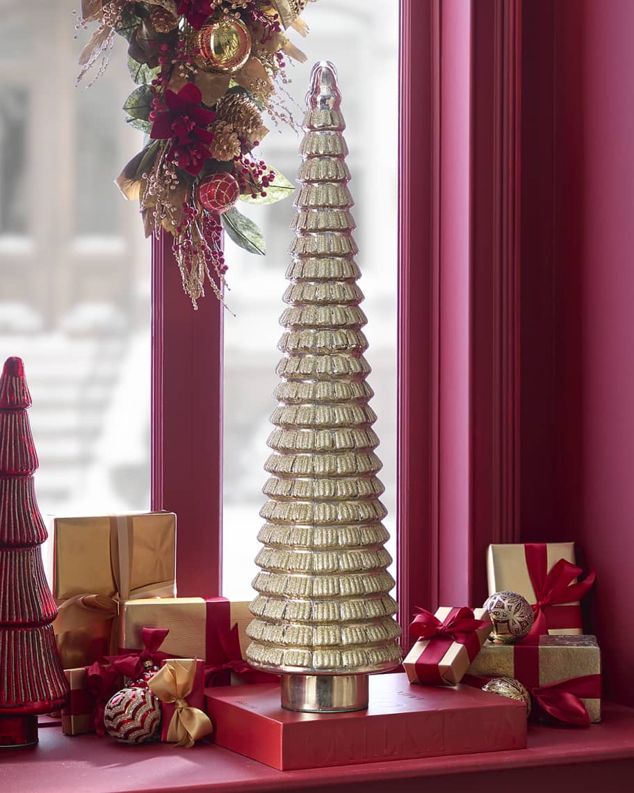 Neiman Marcus Shiny Glittered Glass Christmas Tree | Neiman Marcus