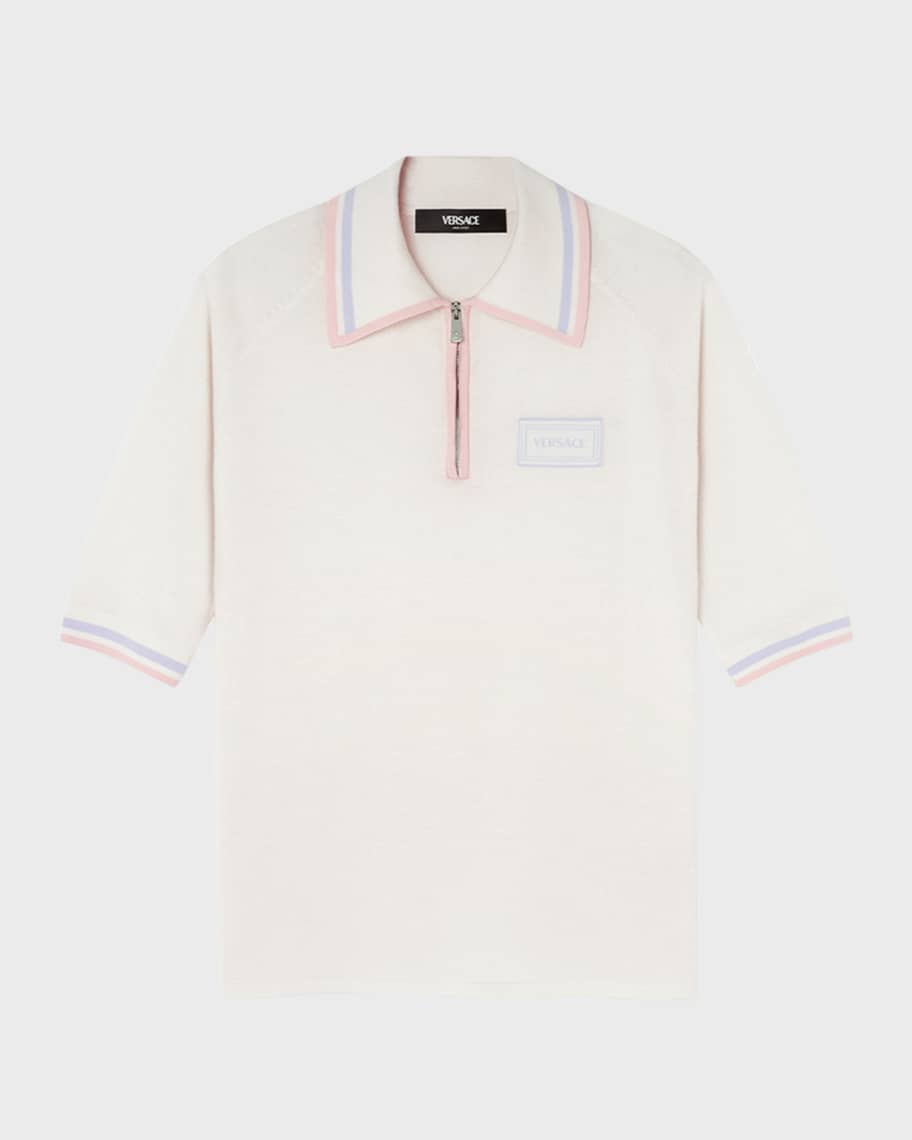 Versace College Knit Polo Sweater | Neiman Marcus