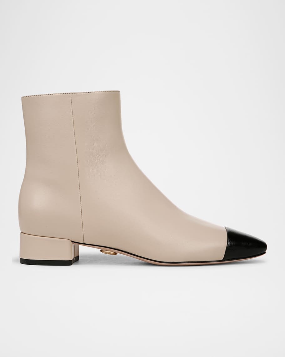 Veronica Beard Cecile Bicolor Cap-Toe Ankle Booties | Neiman Marcus