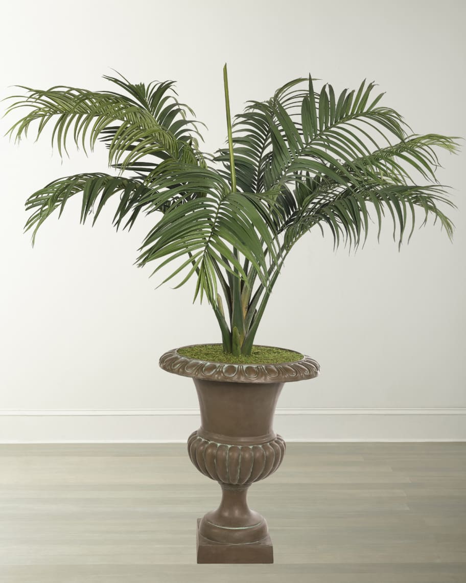 NDI Coconut Palm 92" Faux Tree in Fiberglass Urn Planter | Neiman Marcus