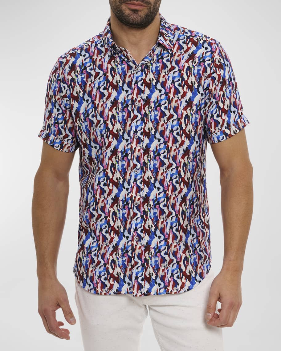 Robert Graham Men's Crue Short-Sleeve Shirt | Neiman Marcus