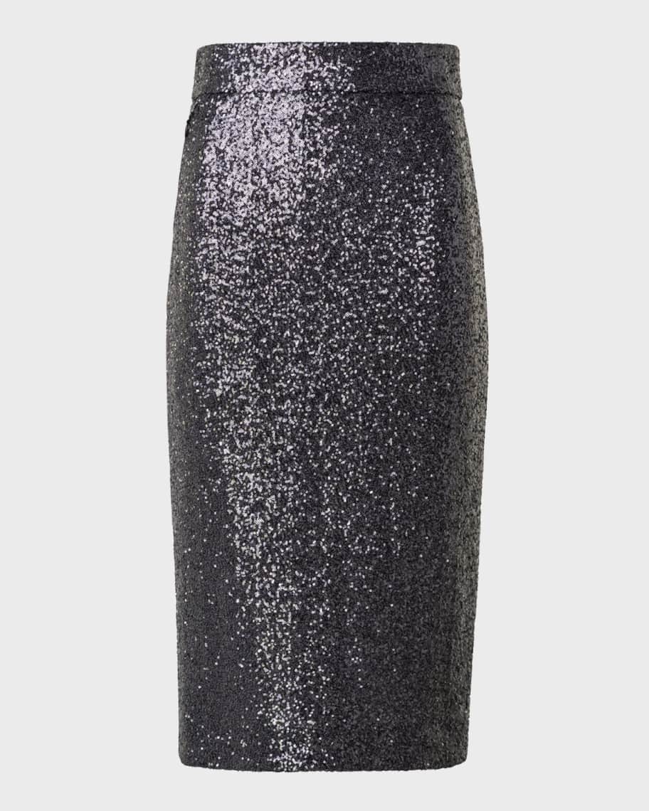 Akris Sequin Jersey Pencil Skirt | Neiman Marcus