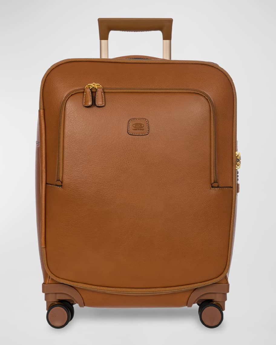 Bric's Life Pelle Compound 21" Leather Carry-On Spinner | Neiman Marcus
