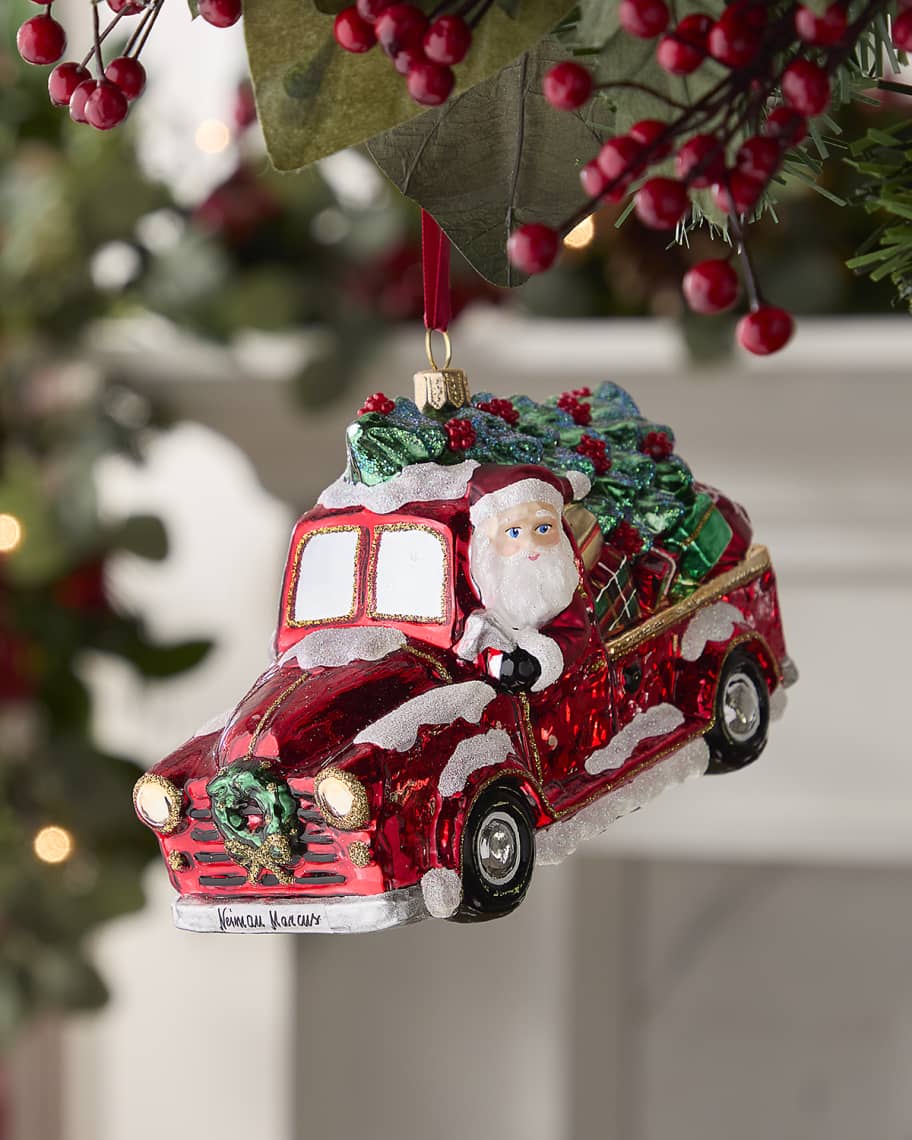 Neiman Marcus Santa Hitting The Road Christmas Ornament | Neiman Marcus