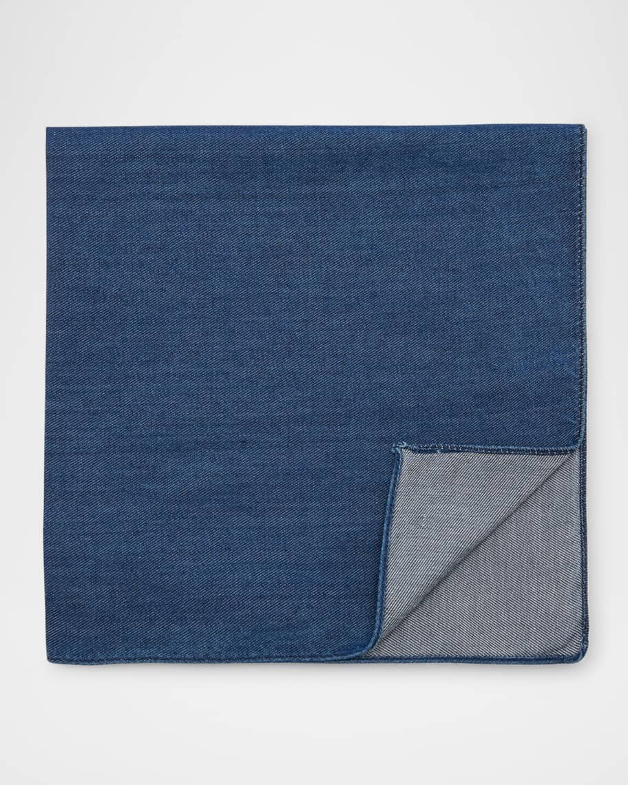 Brunello Cucinelli Men's Denim Pocket Square | Neiman Marcus