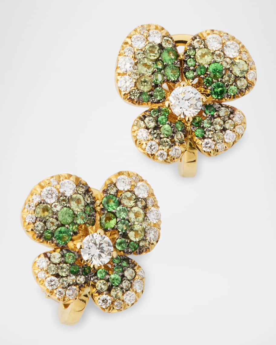 Miseno Ischia 18K Yellow Gold Tsavorite and Diamond Earrings | Neiman ...