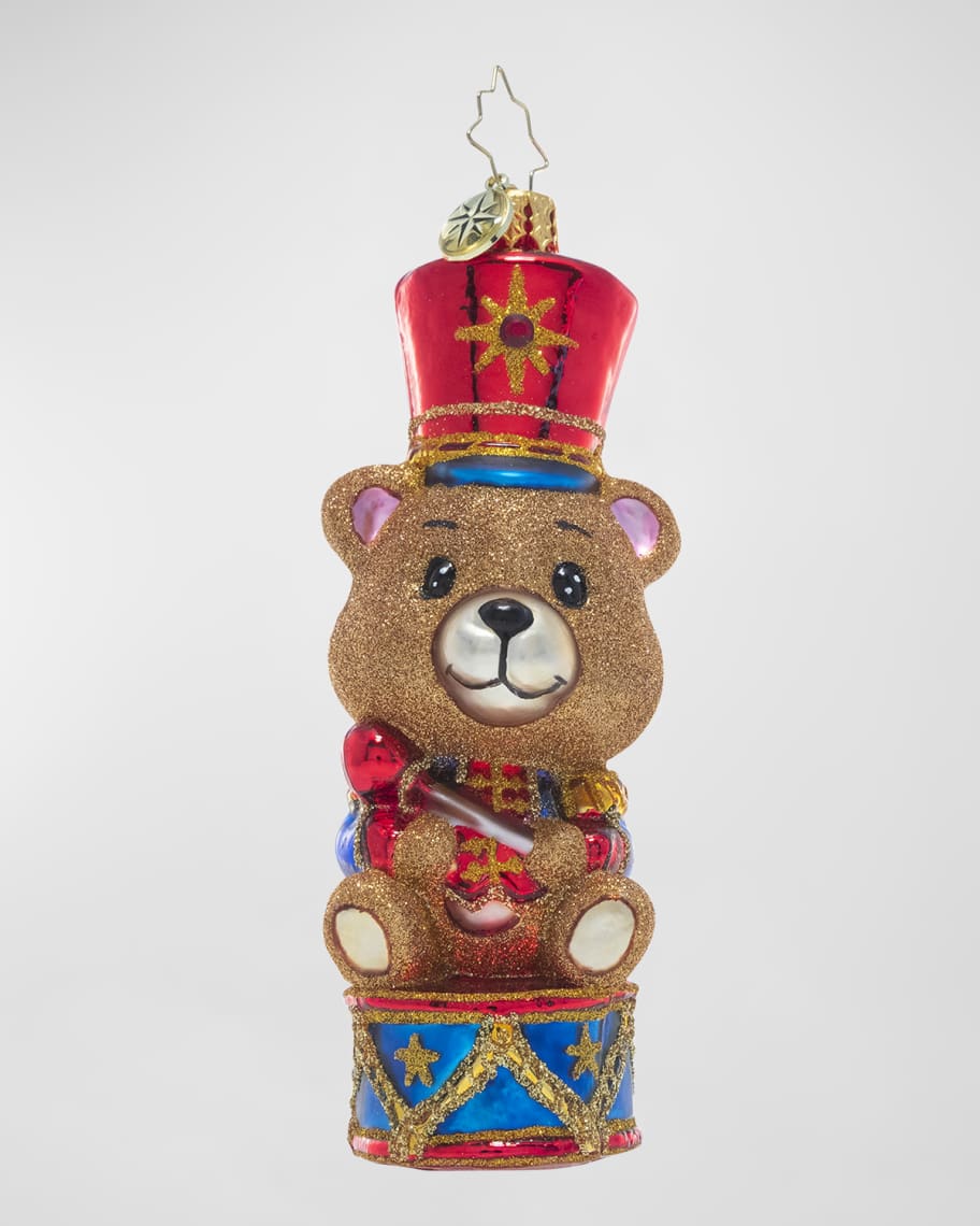 Christopher Radko Tiny Teddy Drummer Boy Ornament | Neiman Marcus
