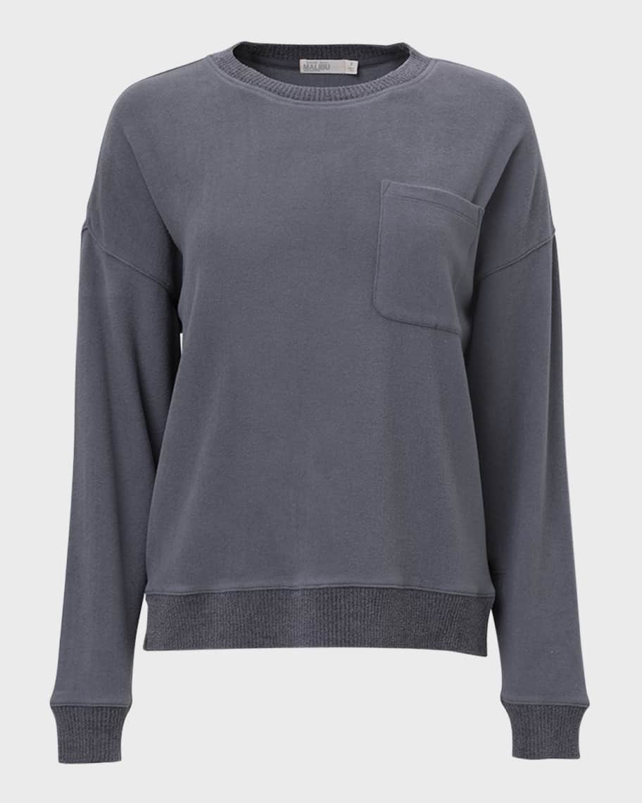 Barefoot Dreams Malibu Collection Brushed Fleece Pullover | Neiman Marcus