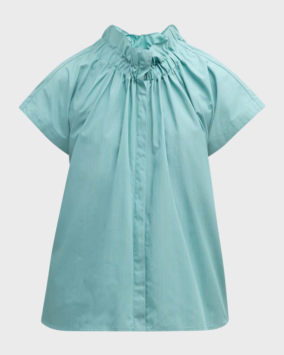 Finley Jenny Striped Ruffle Top | Neiman Marcus