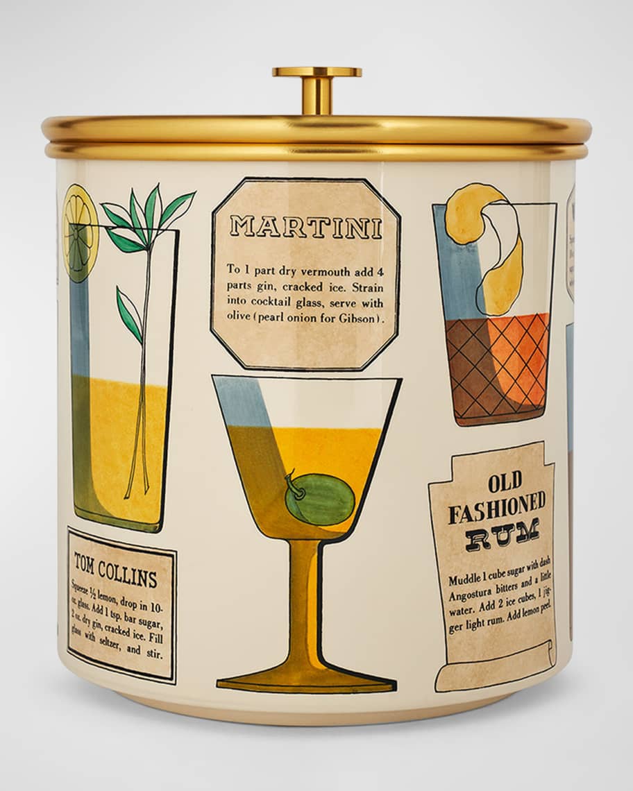 Fornasetti Cocktail Recipes Ice Bucket | Neiman Marcus