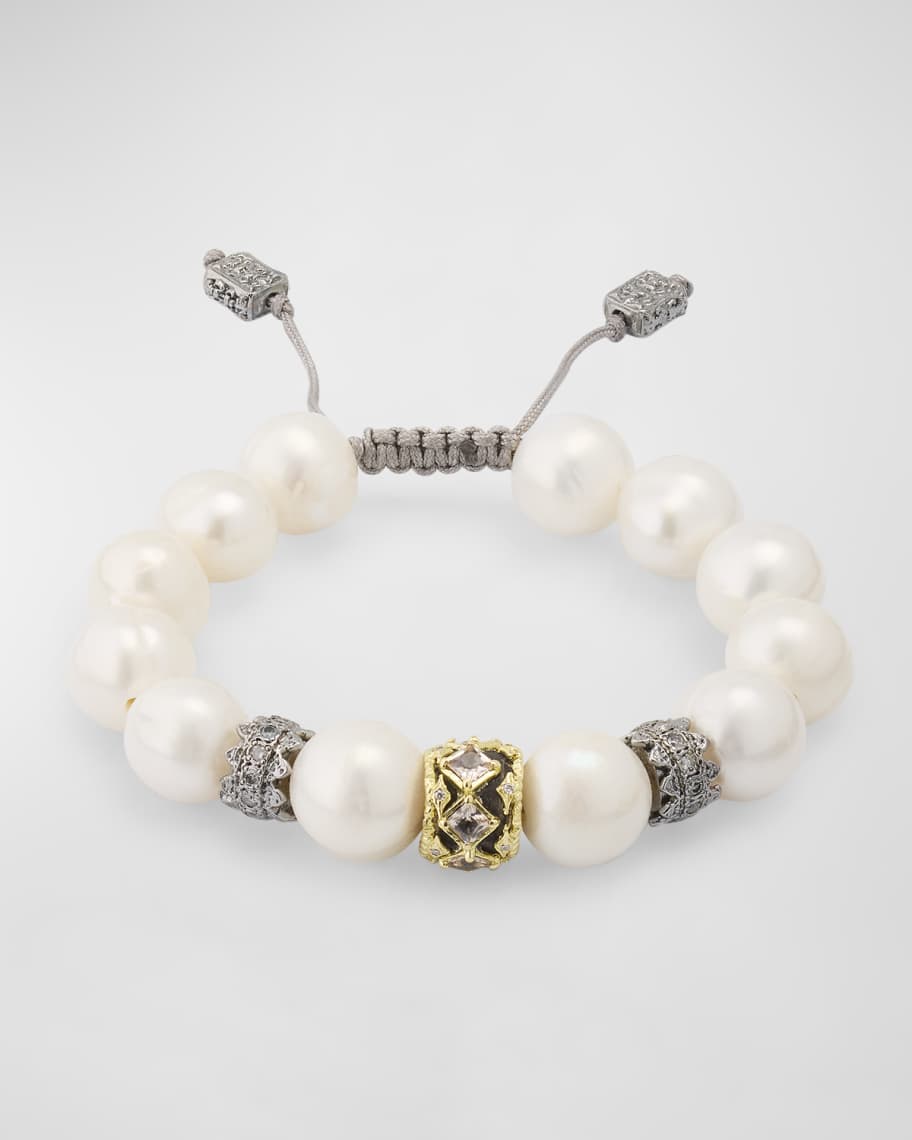Armenta Pearl and Diamond Pull Bracelet | Neiman Marcus