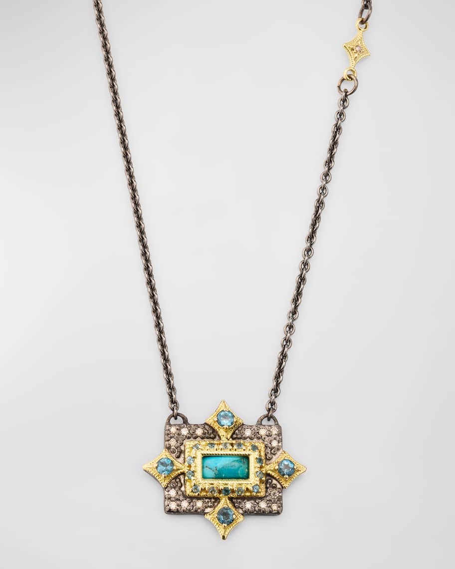 Armenta Turquoise East West Pendant Necklace | Neiman Marcus