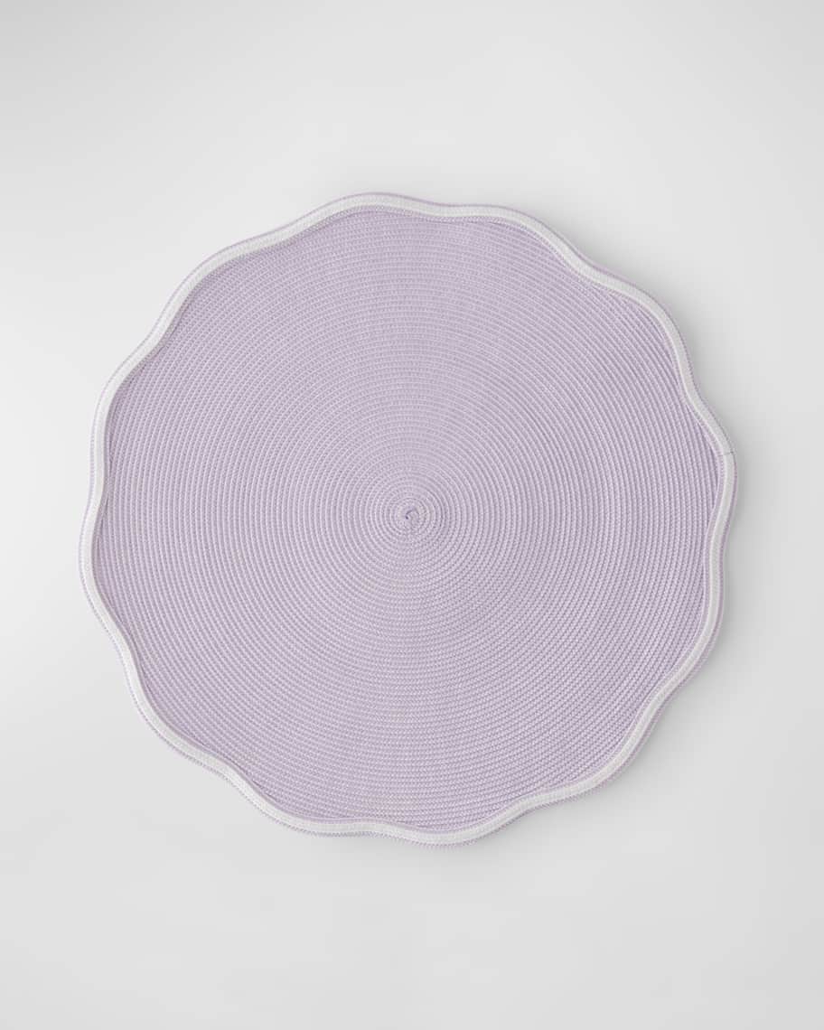 Deborah Rhodes Piped Round Scallop Placemats, Set of 4 | Neiman Marcus