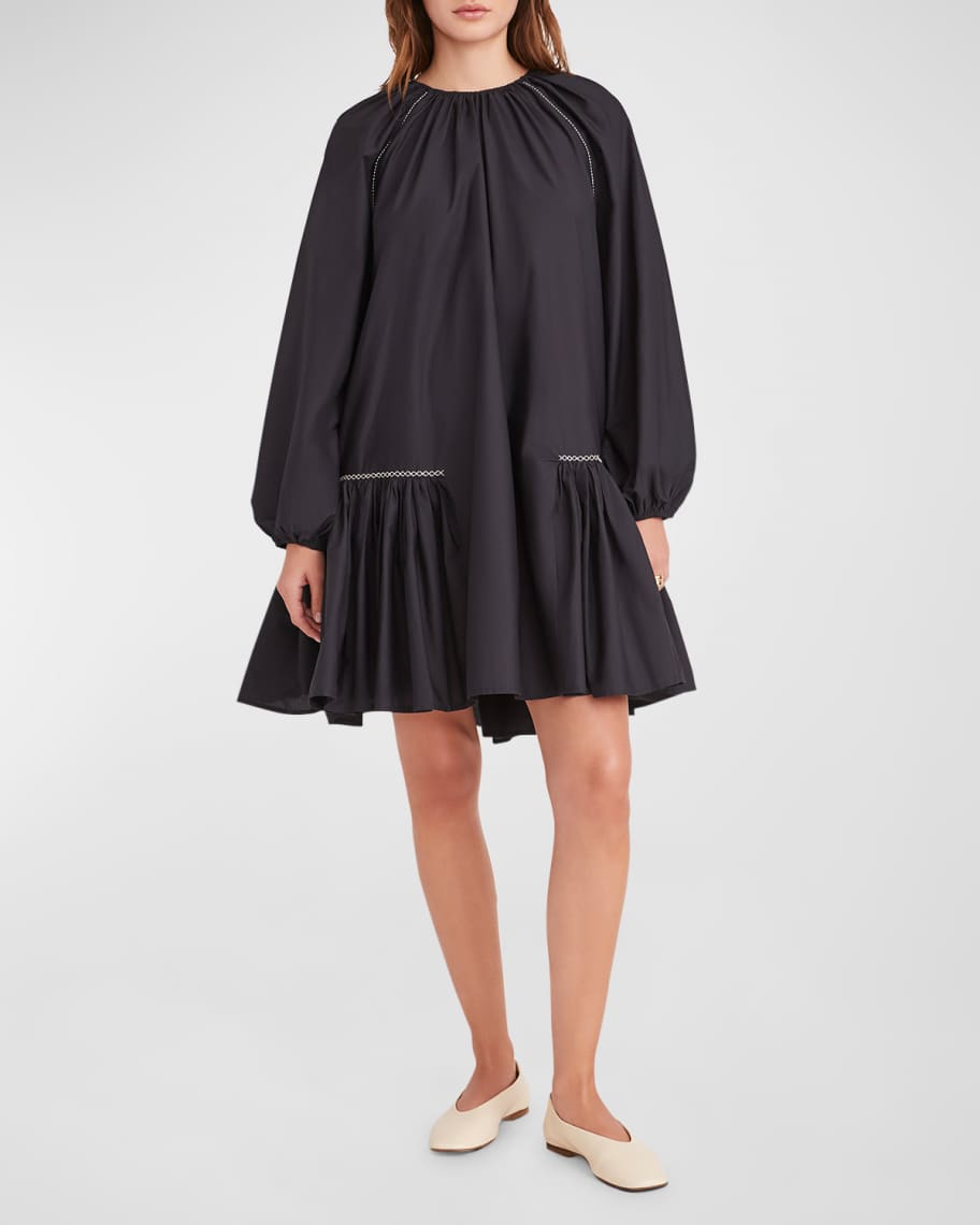 Merlette Emile Ruched Trapeze Dress | Neiman Marcus