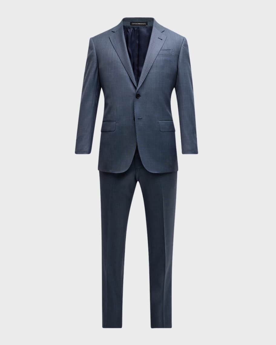 Emporio Armani Men's Solid Wool-Blend Suit | Neiman Marcus