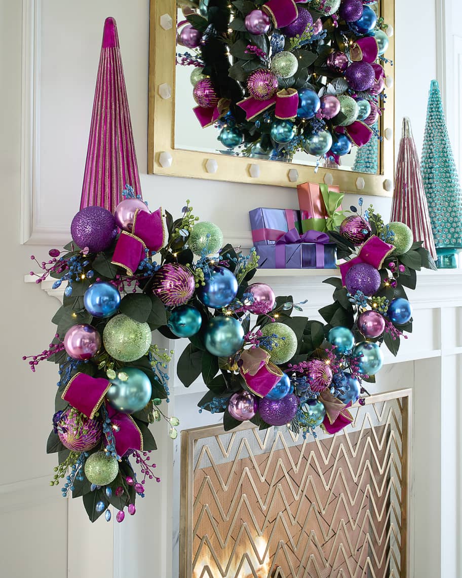 Neiman Marcus 6' Bright Holiday Pre-Lit Garland | Neiman Marcus