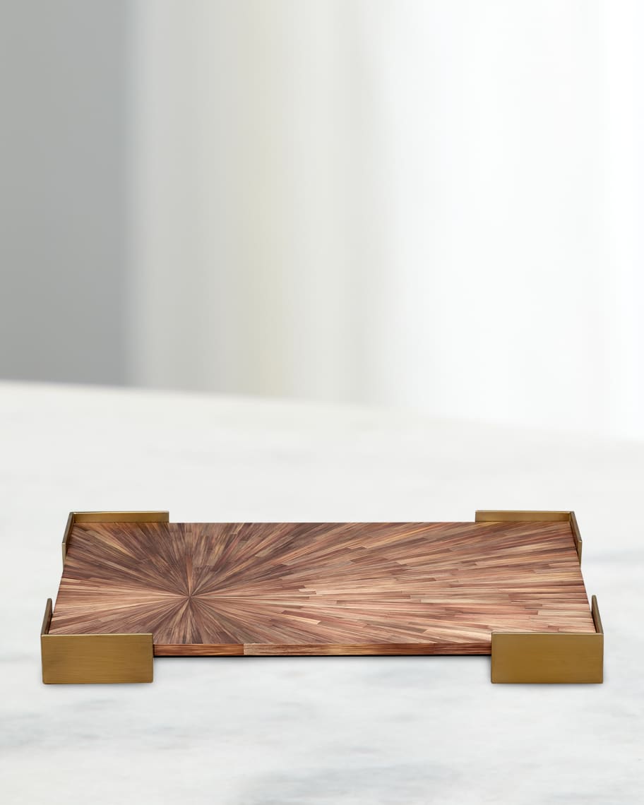 Jamie Young Palm Marquetry Tray | Neiman Marcus