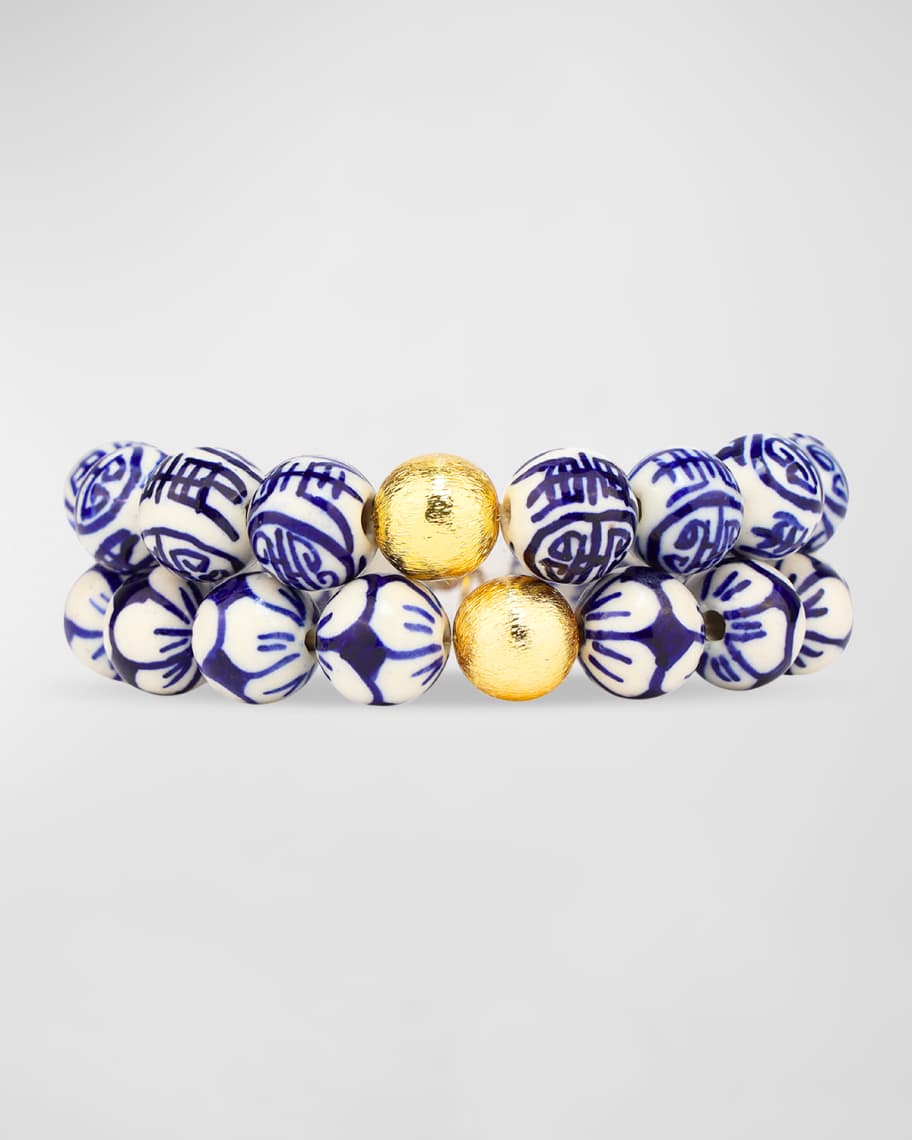 BuDhaGirl Delft Bracelet Stack, Set of 2 | Neiman Marcus