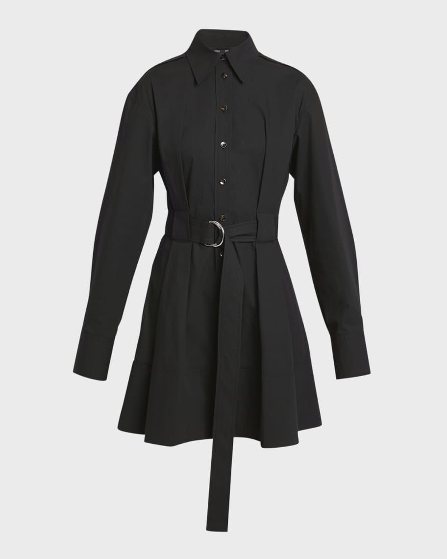 Proenza Schouler Viola Compact Poplin Mini Shirtdress | Neiman Marcus