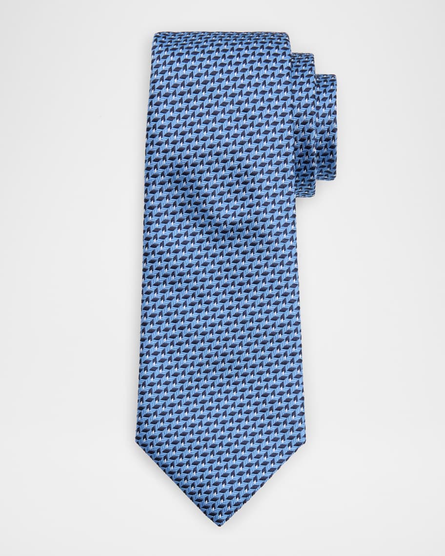 Giorgio Armani Men's Silk Raised Cubes Tie | Neiman Marcus
