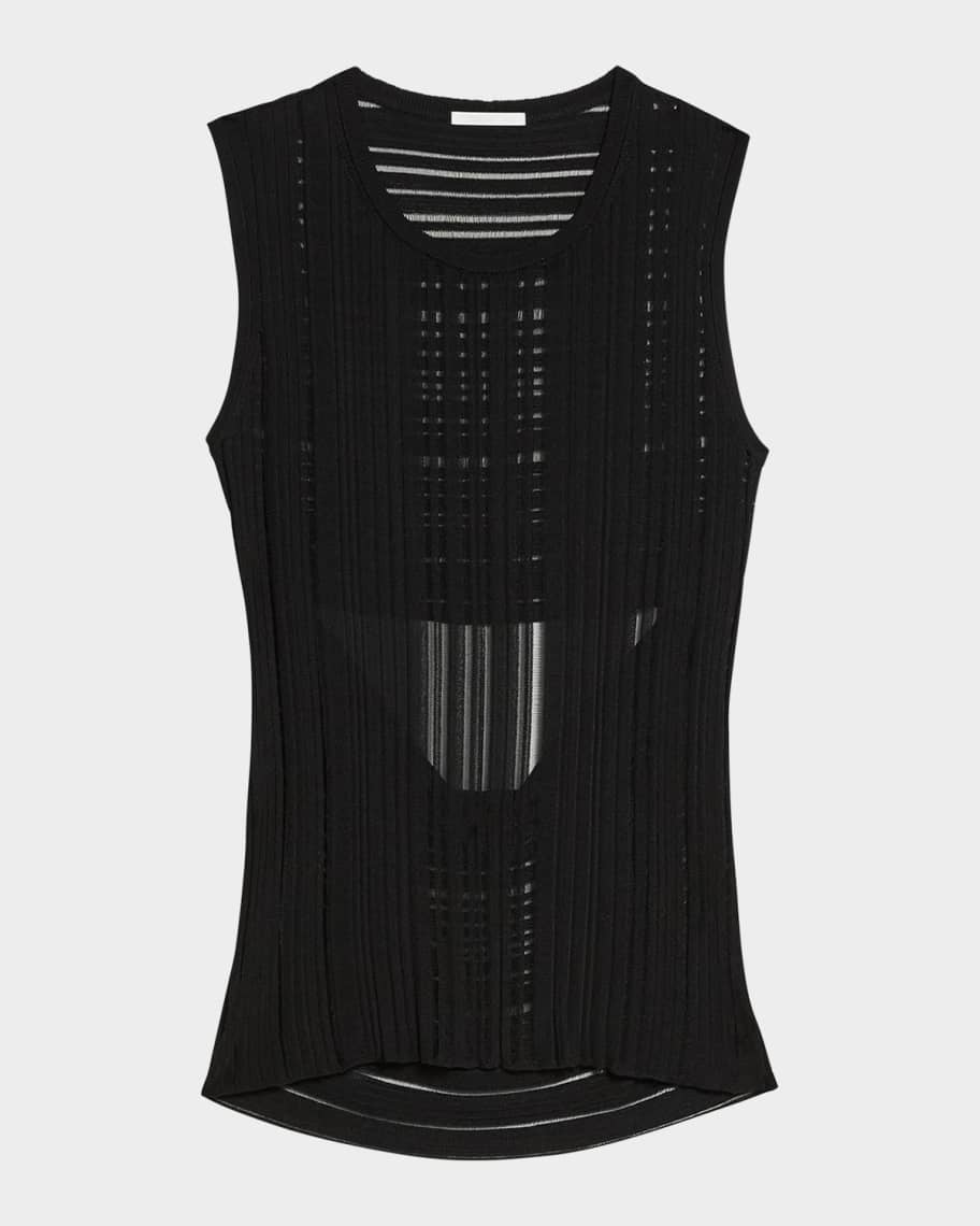 Helmut Lang Sleeveless Open-Back Top | Neiman Marcus