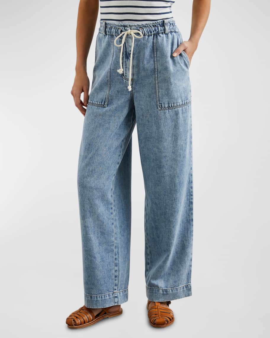 Rails Ryan Wide-Leg Denim Pants | Neiman Marcus