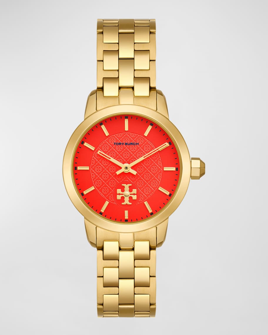 Tory Burch The Tory Gold Tone Stainless Steel Watch | Neiman Marcus