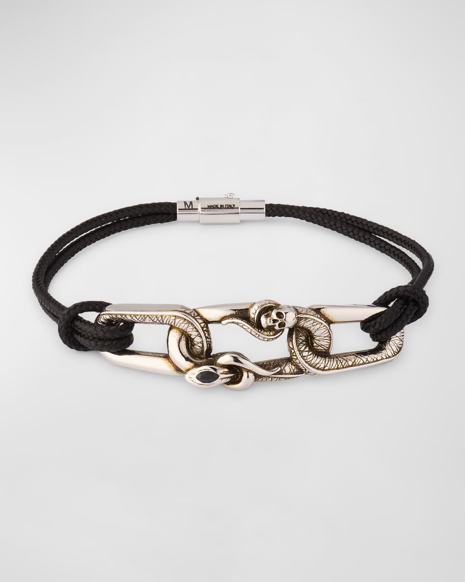 McQueen Men's Snake Friend Cord Bracelet | Neiman Marcus