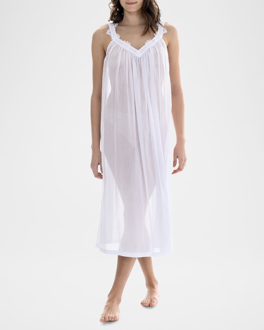 Celestine Amarilis-1 Lace Applique Cotton Nightgown | Neiman Marcus