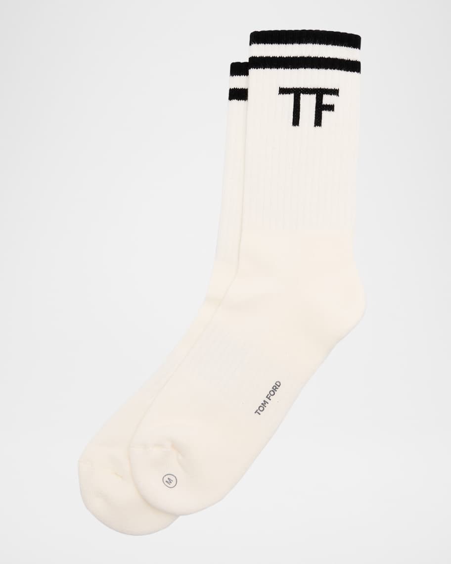 TOM FORD Men's Ribbed TF Sport Socks | Neiman Marcus