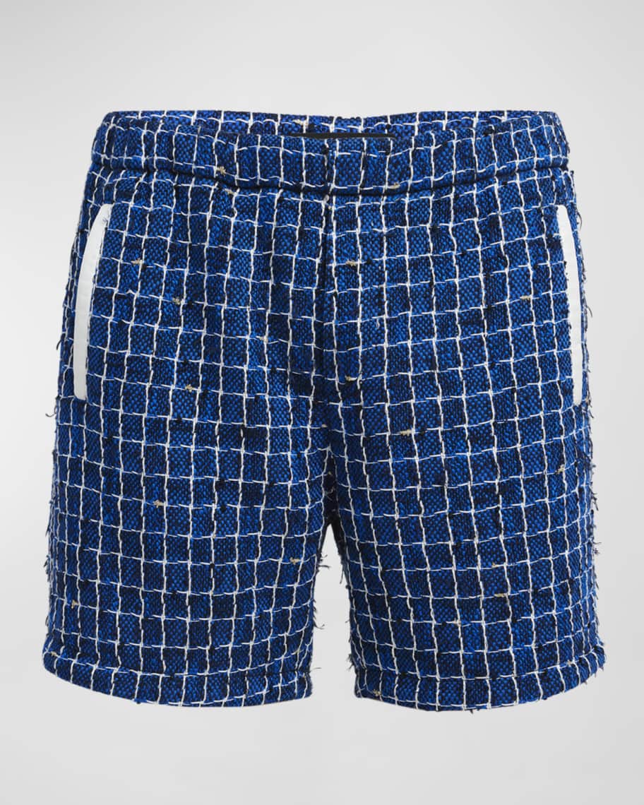 Amiri Men's Boucle Check Shorts | Neiman Marcus