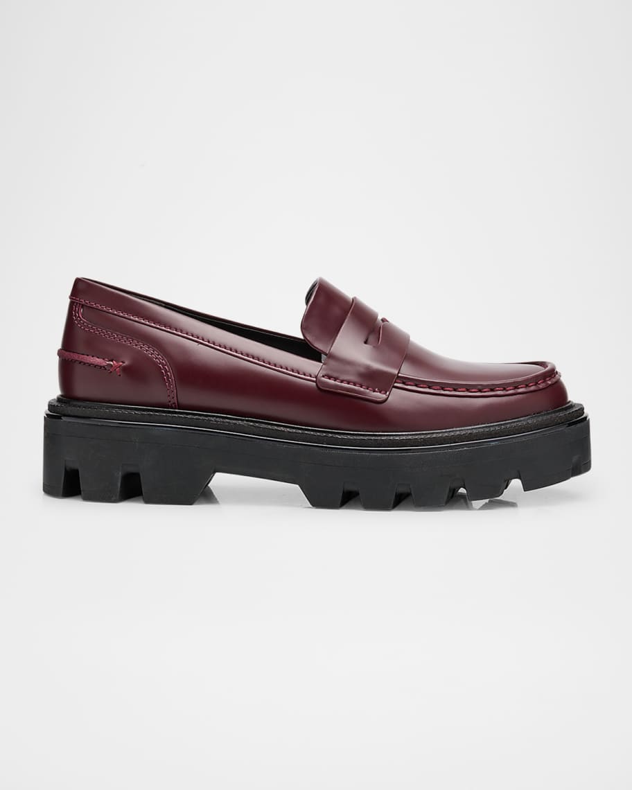 Rag & Bone Quinn Leather Casual Penny Loafers | Neiman Marcus
