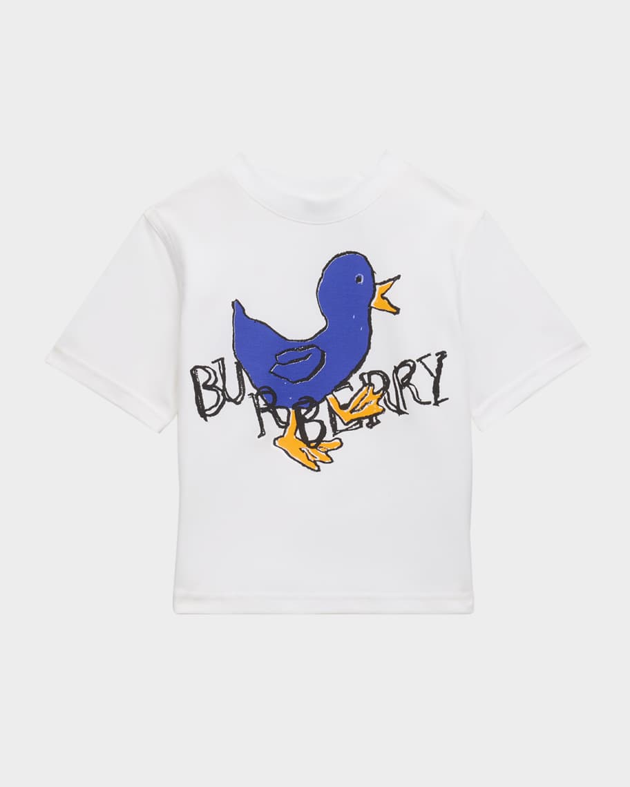 Burberry Boy's Cedar Animated Duckling Logo-Print T-Shirt, Size 6M-2 ...