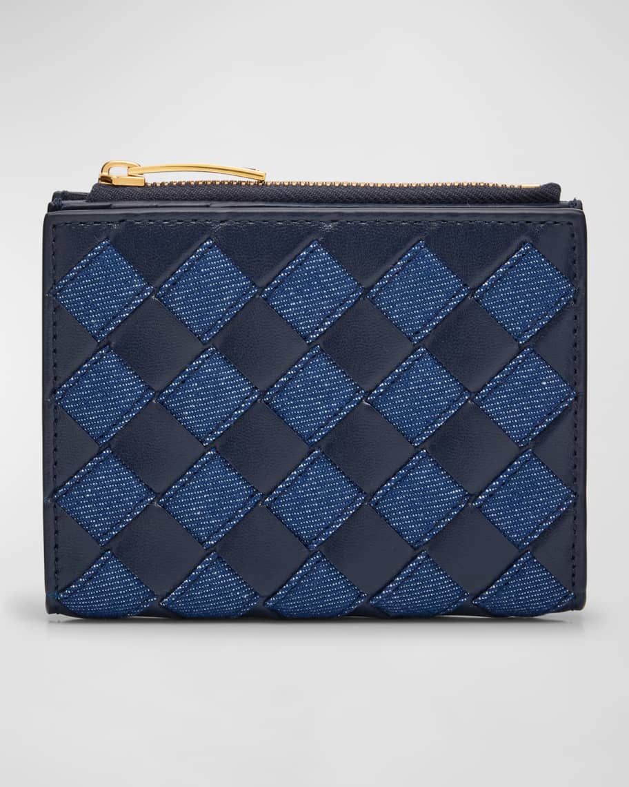 Bottega Veneta Small Bifold Denim Wallet | Neiman Marcus