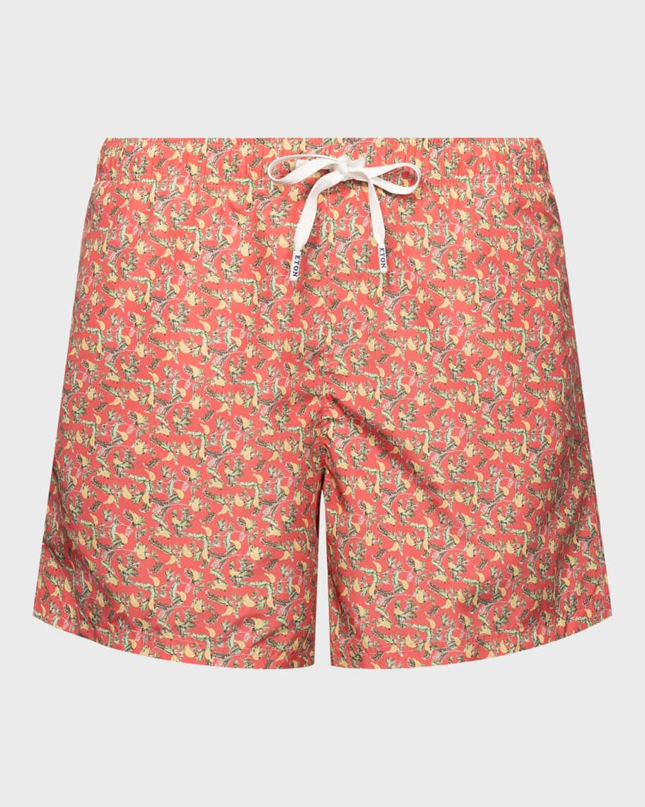 Eton Men's Banana-Print Swim Trunks | Neiman Marcus