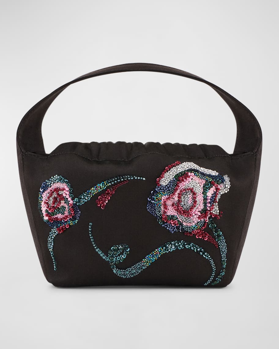 Giorgio Armani Mini Sequined Satin Top-Handle Bag | Neiman Marcus