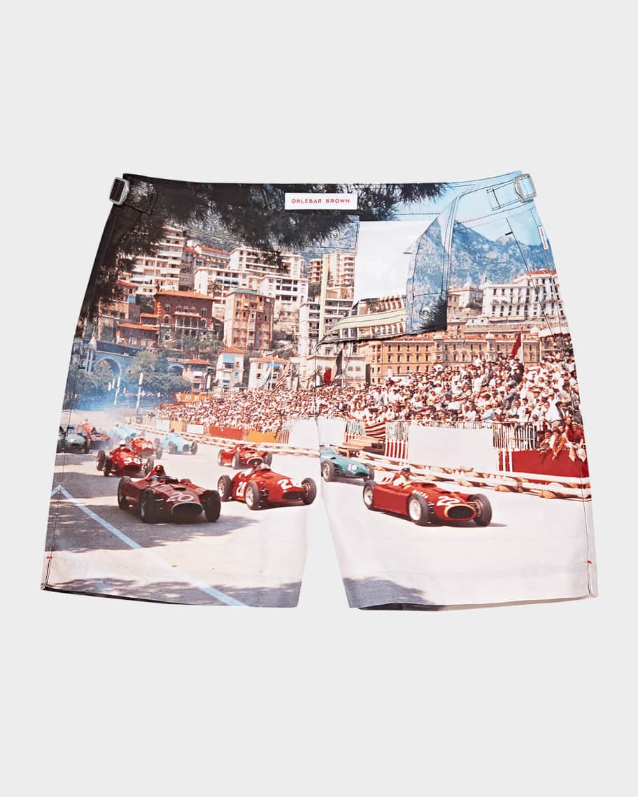 Orlebar Brown Men's Bulldog Photographic Swim Shorts | Neiman Marcus