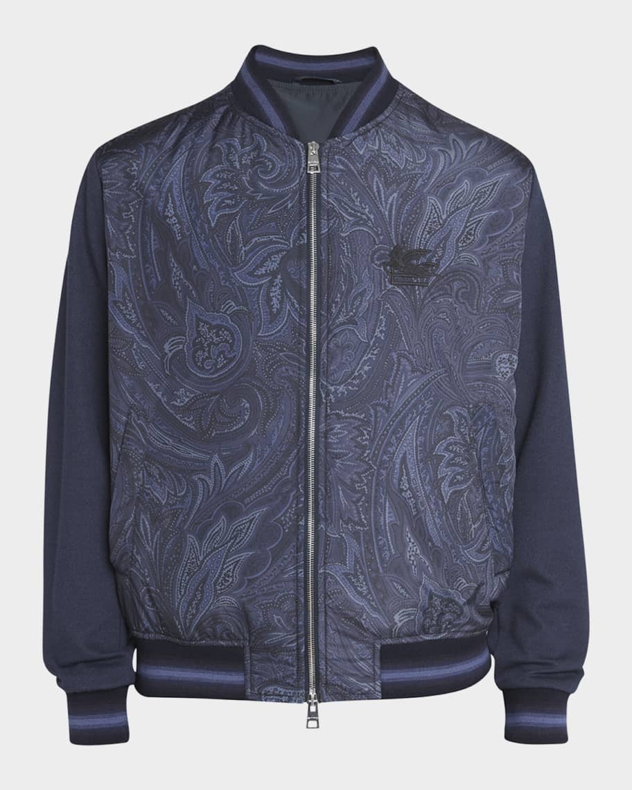 Etro Men's Paisley Travel Bomber Jacket | Neiman Marcus